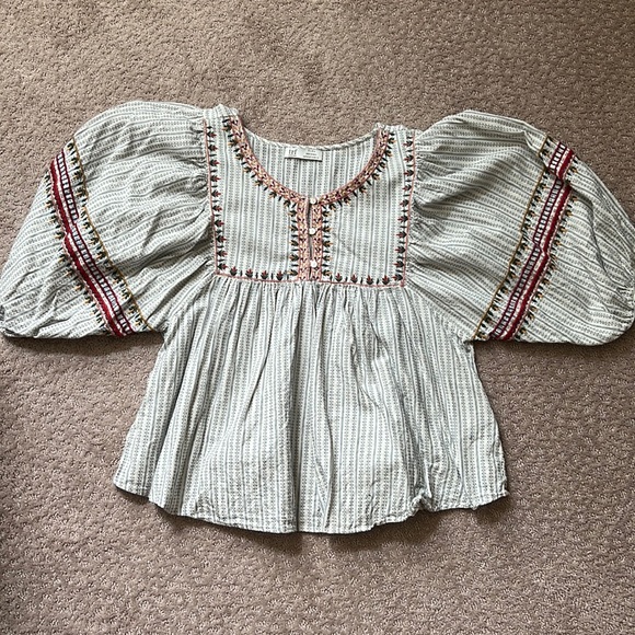 Zara | Tops | Zara Trf Collection Embroidered Baby Doll Top | Poshmark